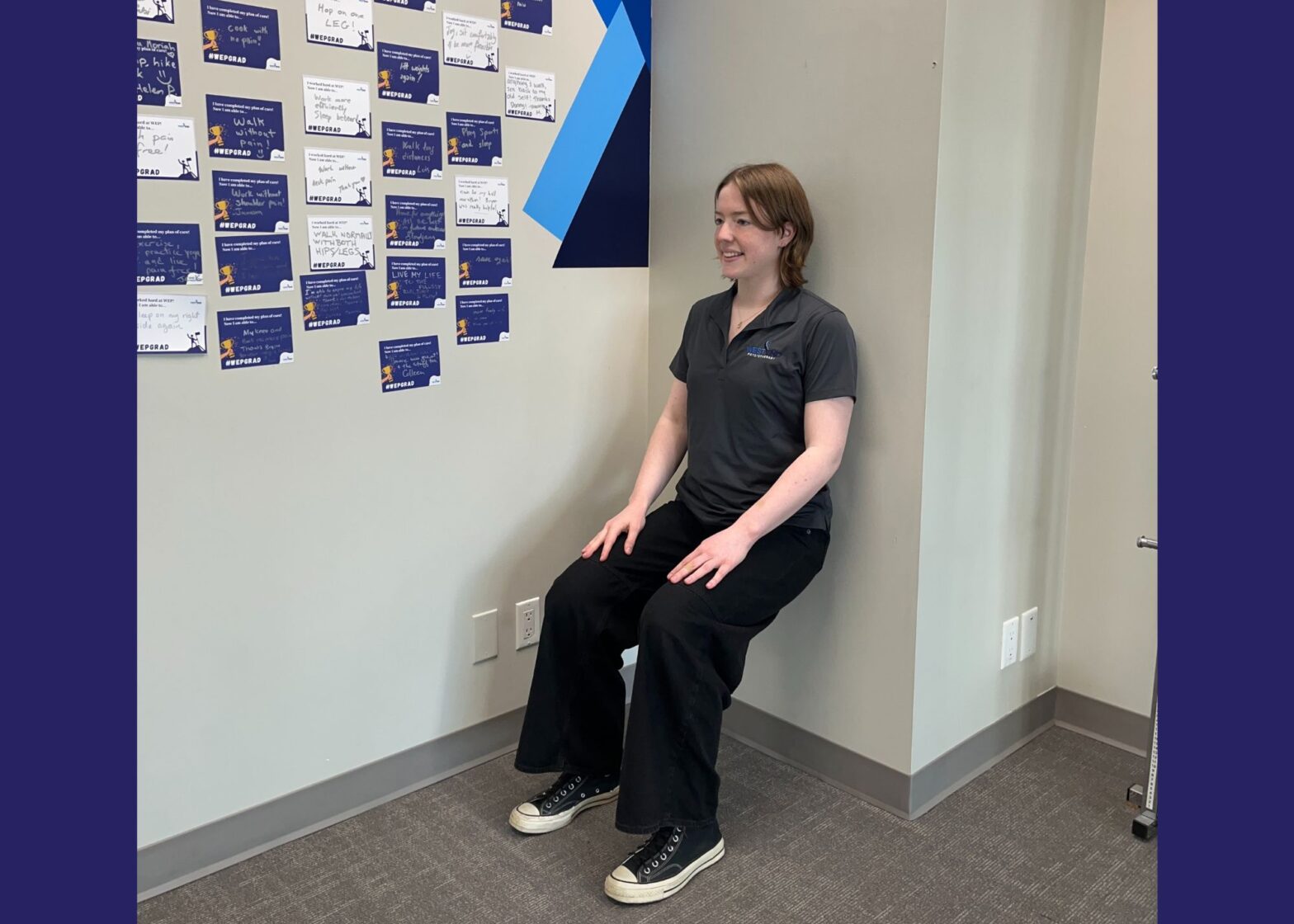 Wall Sit Exercise - West End Physiotherapy