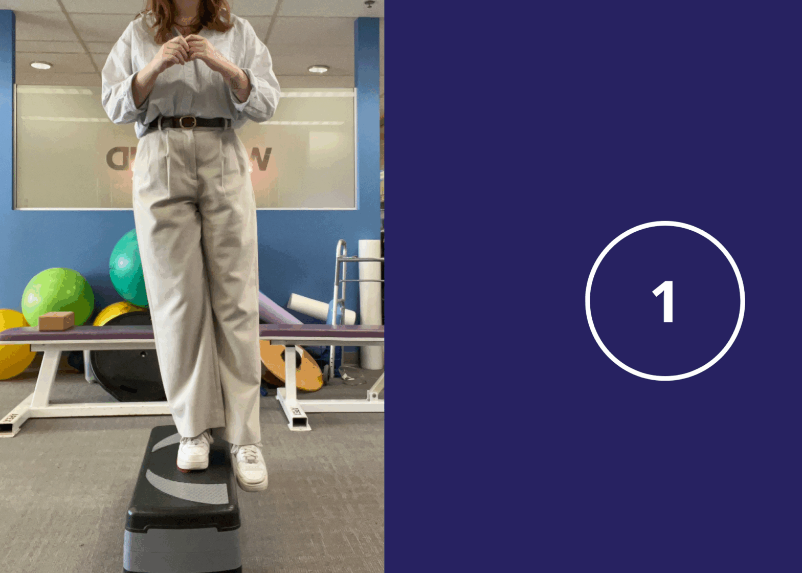 Lateral Step Down Exercise - West End Physiotherapy